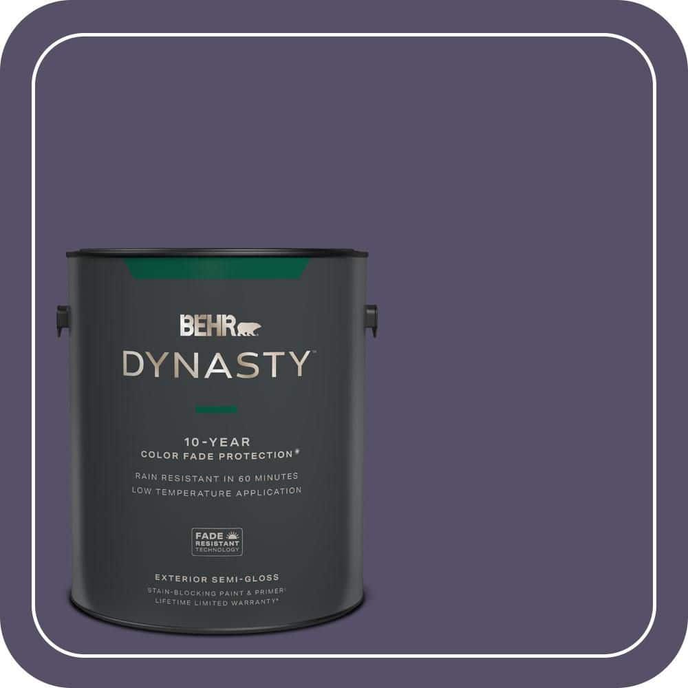 BEHR DYNASTY 1 gal. #650F-7 Violet Eclipse Semi-Gloss Exterior Stain ...