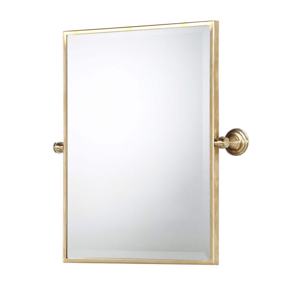 Water Creation 18 in. W x 24 in. H Frameless Rectangular Metal Bathroom ...