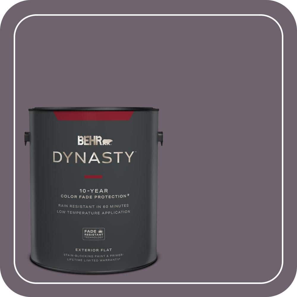 BEHR DYNASTY 1 gal. #670F-6 Vintage Grape Flat Exterior Stain-Blocking ...