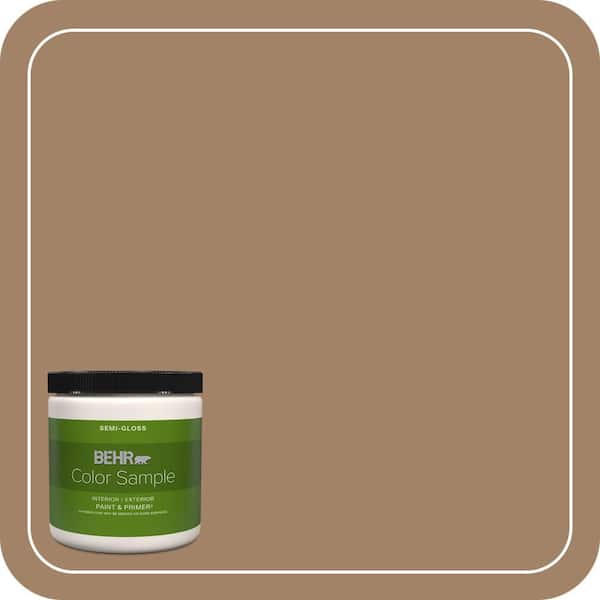 BEHR PREMIUM PLUS 8 oz. #280F-5 New Chestnut Semi-Gloss Interior ...