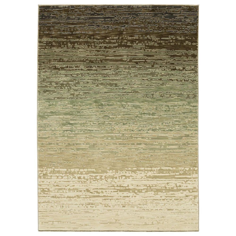 HomeRoots 10 ft. x 13 ft. Blue, Green Abstract Washable Area Rug ...
