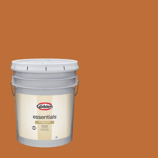 Glidden Essentials 5 gal. PPG1201-7 Lucky Penny Satin Exterior Paint ...
