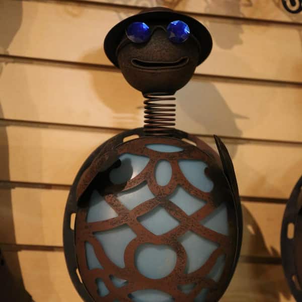 Solar Powered Metal Turtle