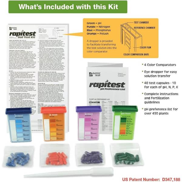 Luster Leaf Rapitest Soil Test Kit (40 Tests) 1601X - The Home Depot