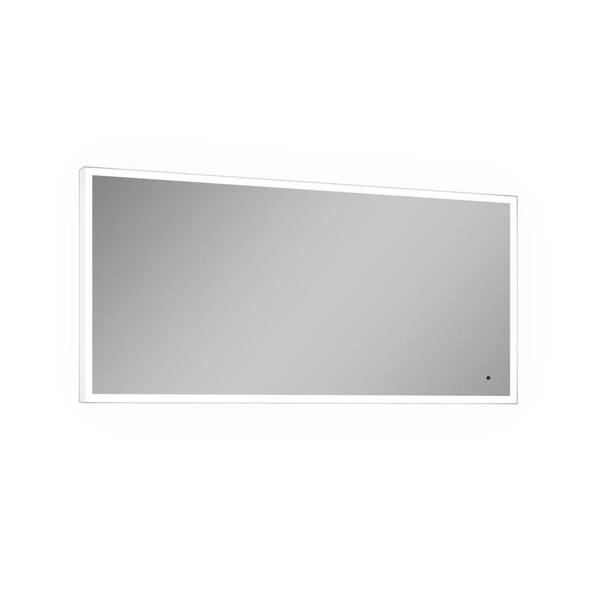 innoci-usa Hera 72 in. W x 30 in. H Large Rectangular Frameless Wall ...