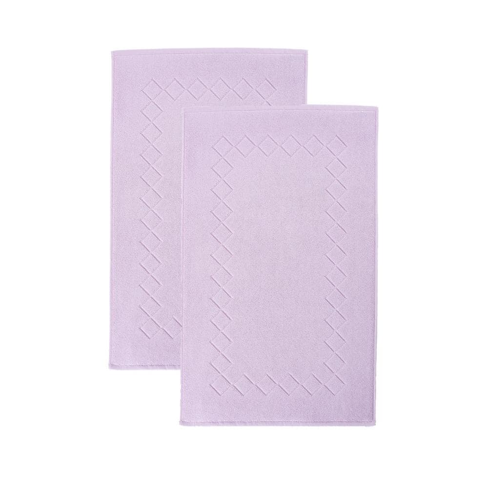 Gracious 2-Pieces Lilac Turkish Cotton Bath Mats graciolilc2bm - The ...