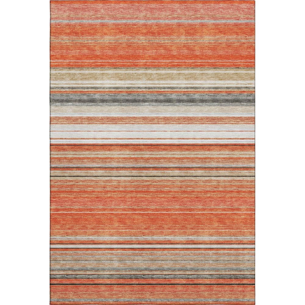 Addison Rugs Mayfield Premium Machine Washable Abstract AMF979 Coral 5 ...