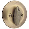 Kwikset 663 Single-Sided Deadbolt in Antique Brass with Microban ...