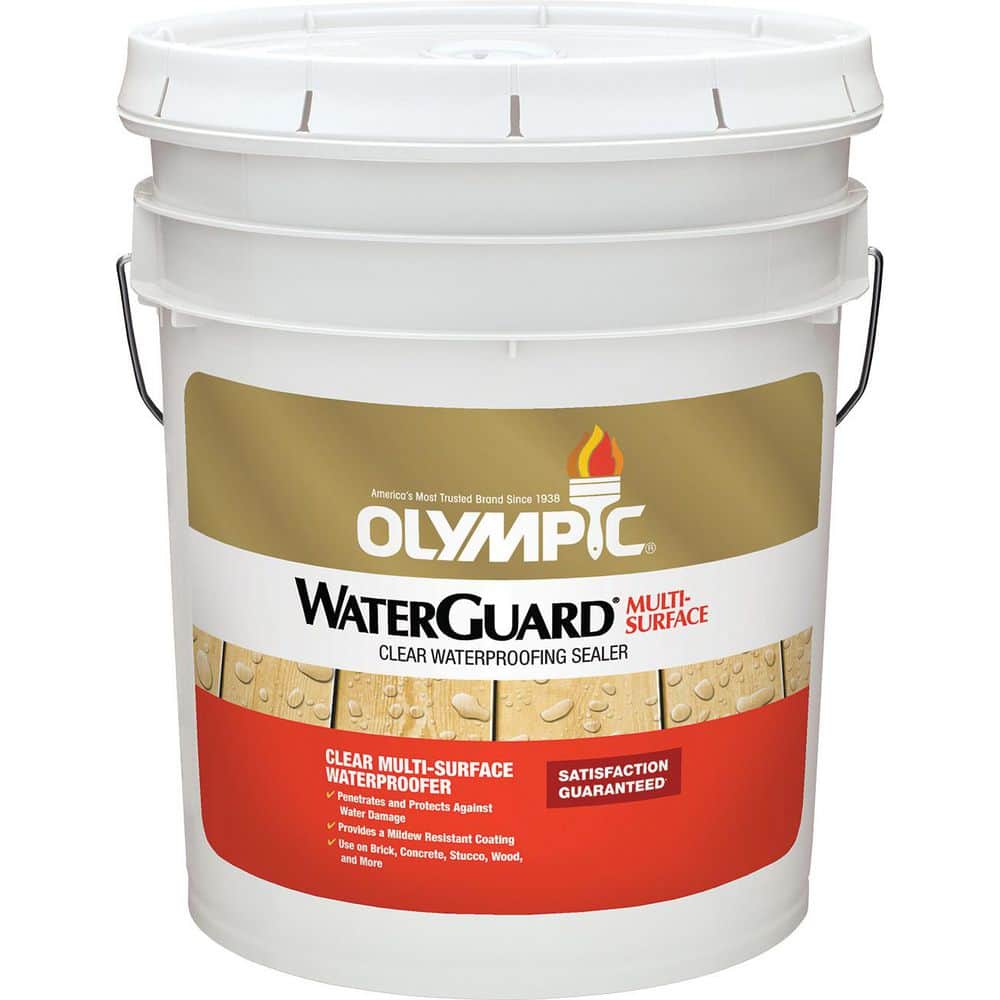 Olympic WaterGuard 5 gal. Clear Multi-Surface Exterior Waterproofing ...