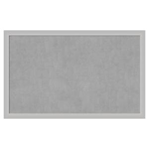 Amanti Art Low Luster Silver 51 in. x 43 in. Framed Magnetic Board ...
