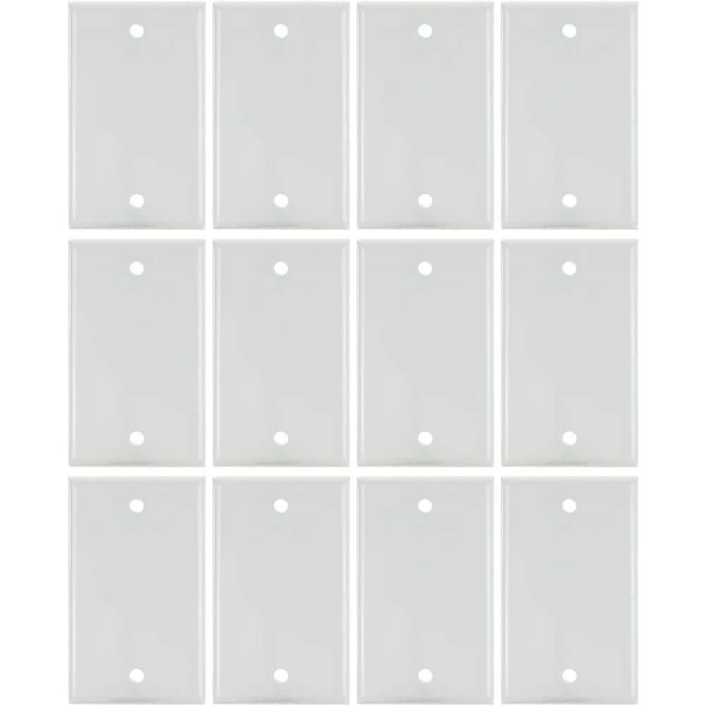Sunlite White 1-Gang Screw in Blank Wall Plate (12-Pack) HD40922 - The ...