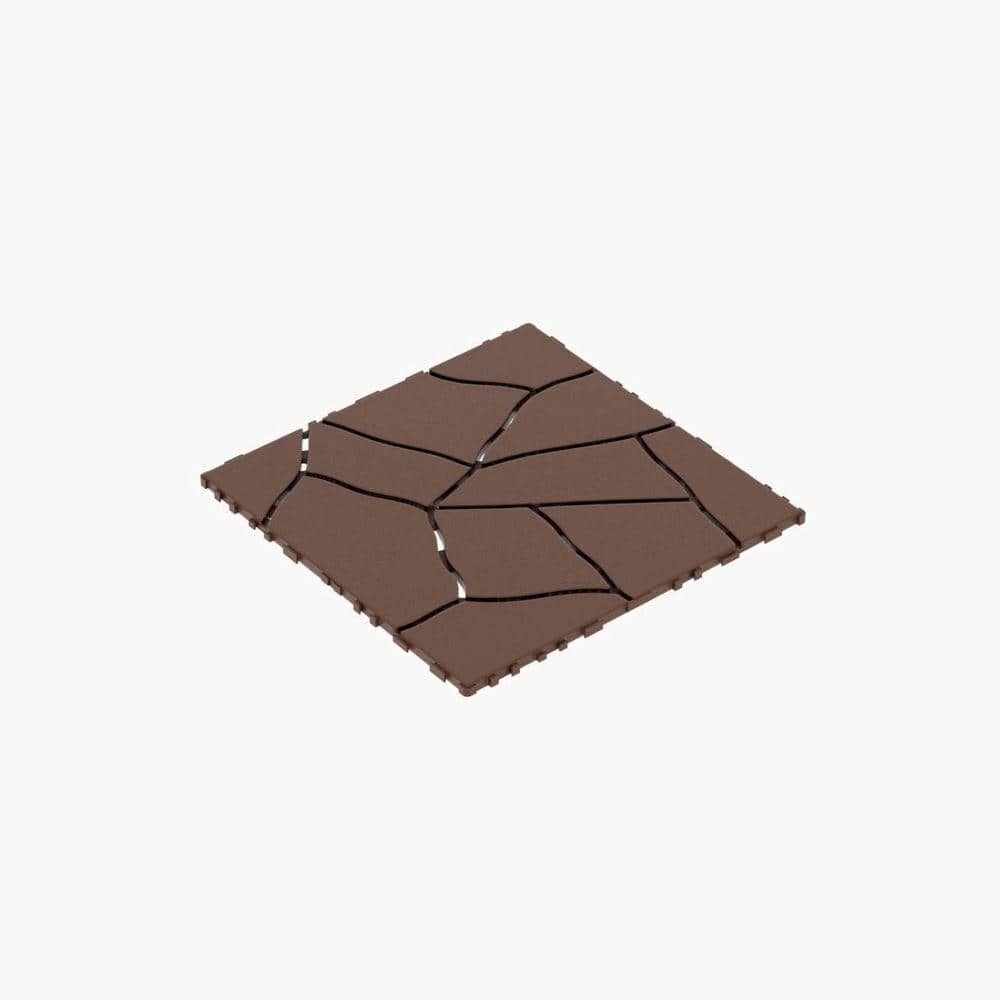 WRIGHTMASTER 1 ft. x 1 ft. Quick Deck PVC Plastic Interlocking Deck ...