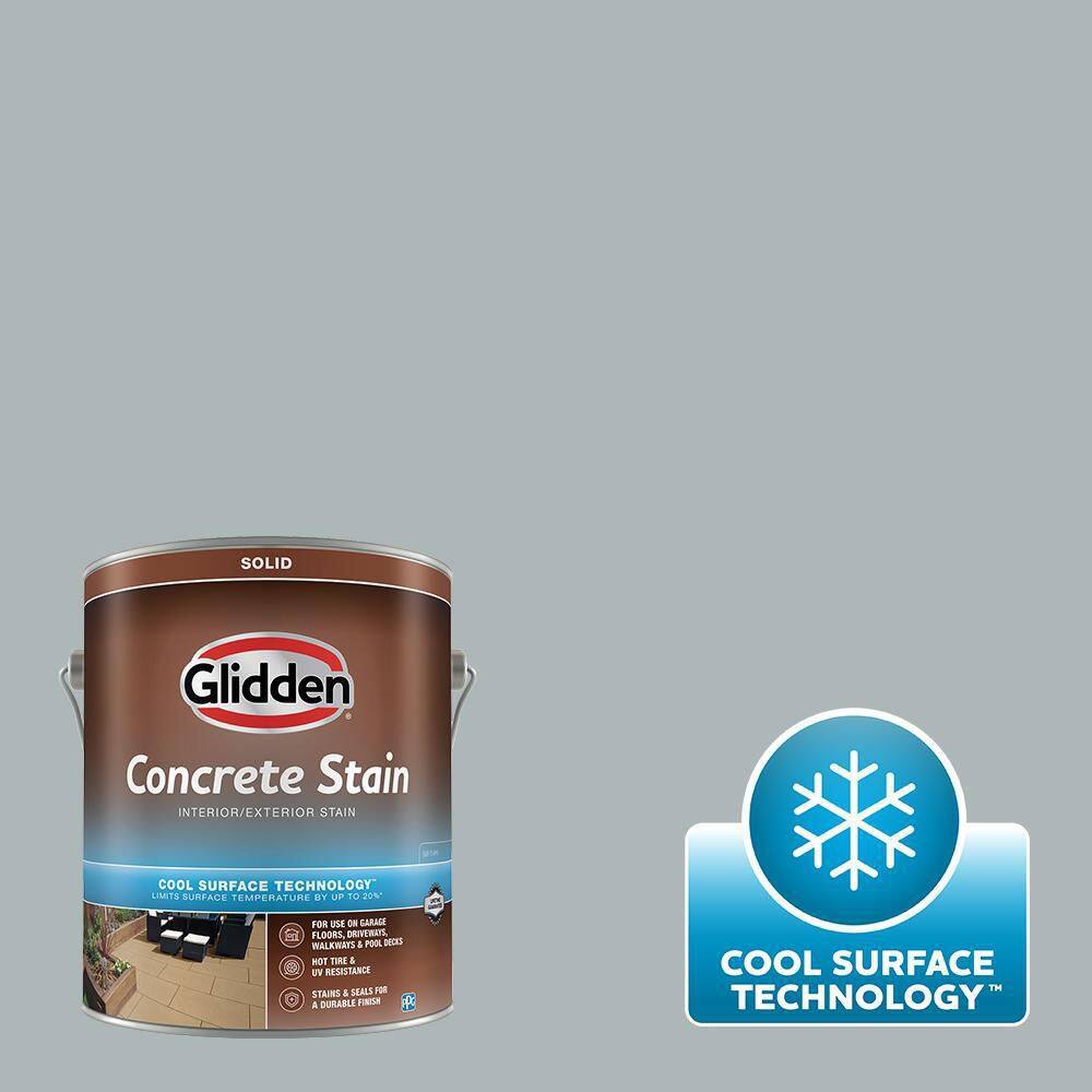 Glidden 1 gal. PPG1038-4 Smoke Screen Solid Interior/Exterior Concrete ...