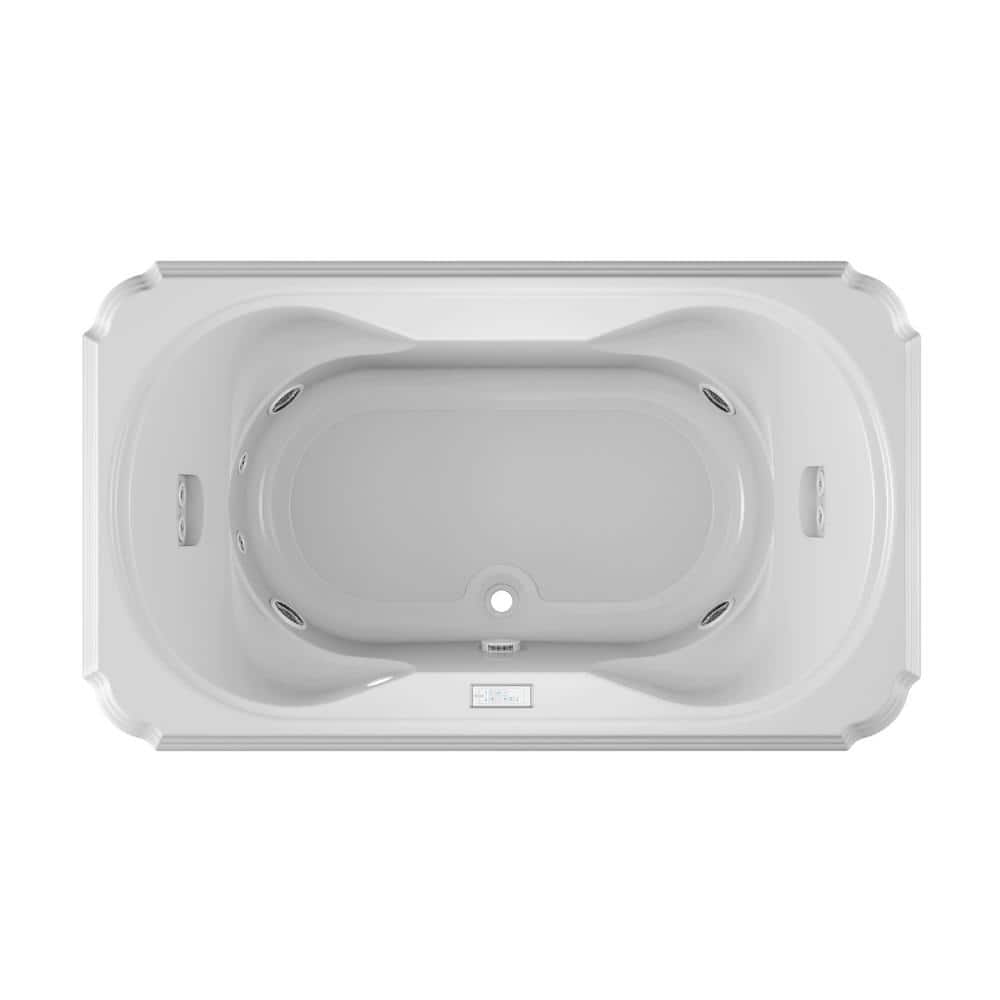 JACUZZI Marineo 72 in. x 42 in. Rectangular Whirlpool Bathtub with ...