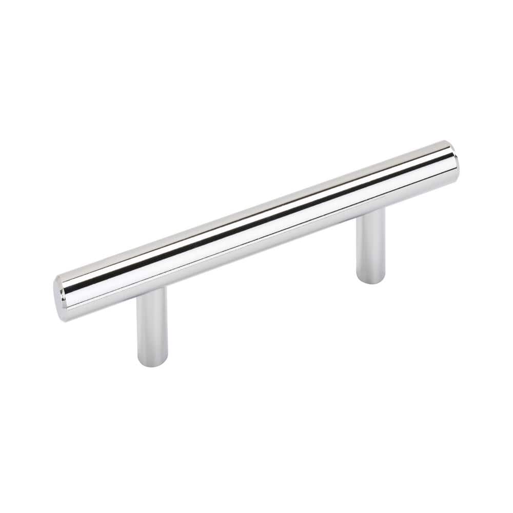 Amerock Bar Pulls 3 in. (76mm) Modern Polished Chrome Bar Cabinet Pull ...