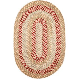 Rhody Rug Ombre Charcoal 2 ft. x 4 ft. Oval Indoor/Outdoor Braided Area ...