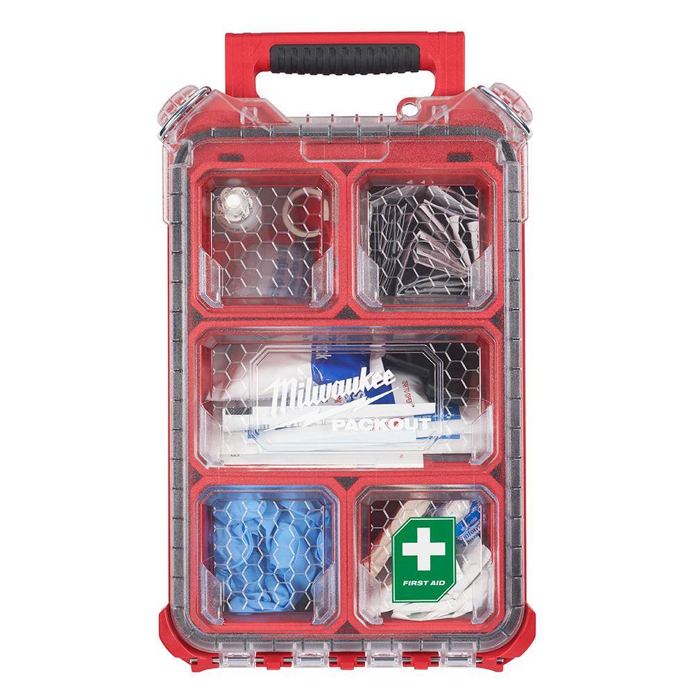 Milwaukee Class A Type 3 Compact Packout First Aid Kit (76-Piece) 48-73 ...