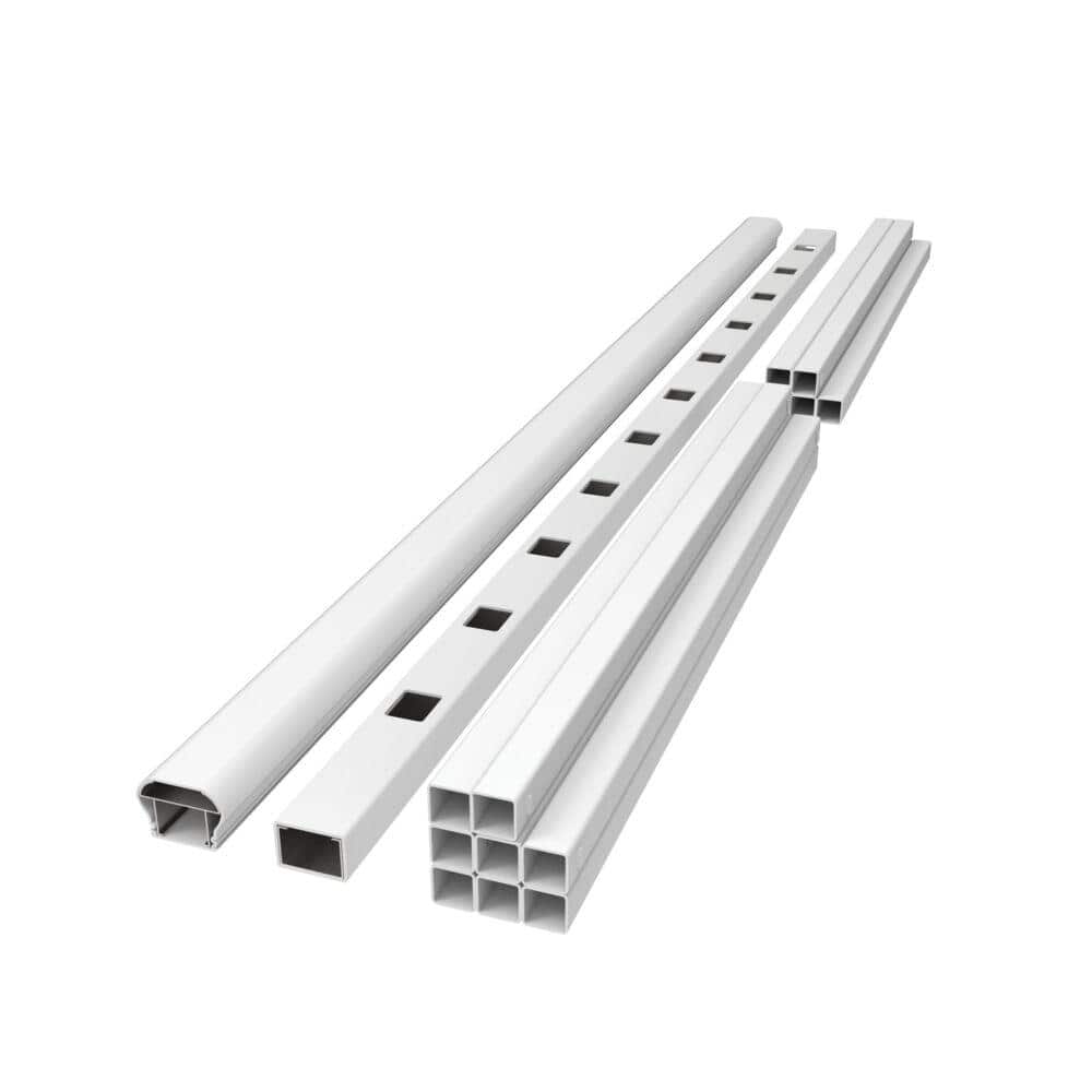 RDI 6 ft. x 36 in. 32° to 38° Vinyl Titan Pro Stair Rail Kit with 1-1/4 ...
