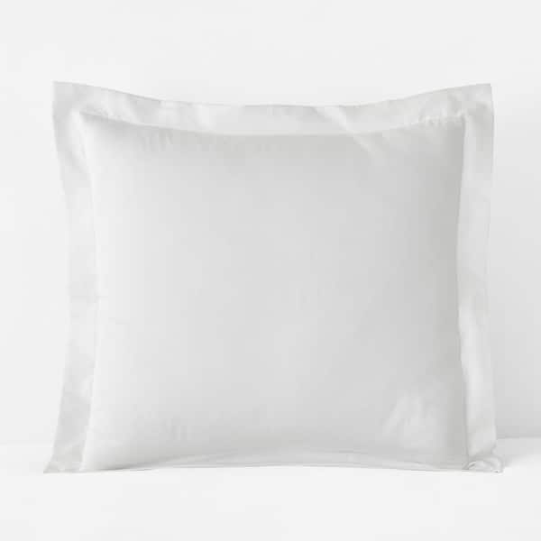The Company Store Legends Luxury Egyptian Cotton White Sateen Euro Sham ...