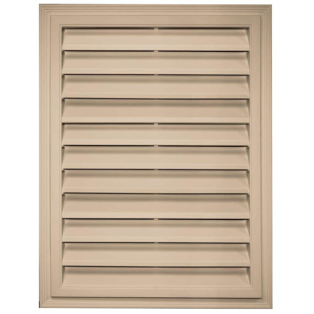 Builders Edge 20.2 in. x 26.2 in. Rectangular Brown/Tan Plastic UV ...