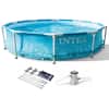 Intex 10 ft. x 30 in. Metal Frame Beachside Swimming Pool with Pump and ...