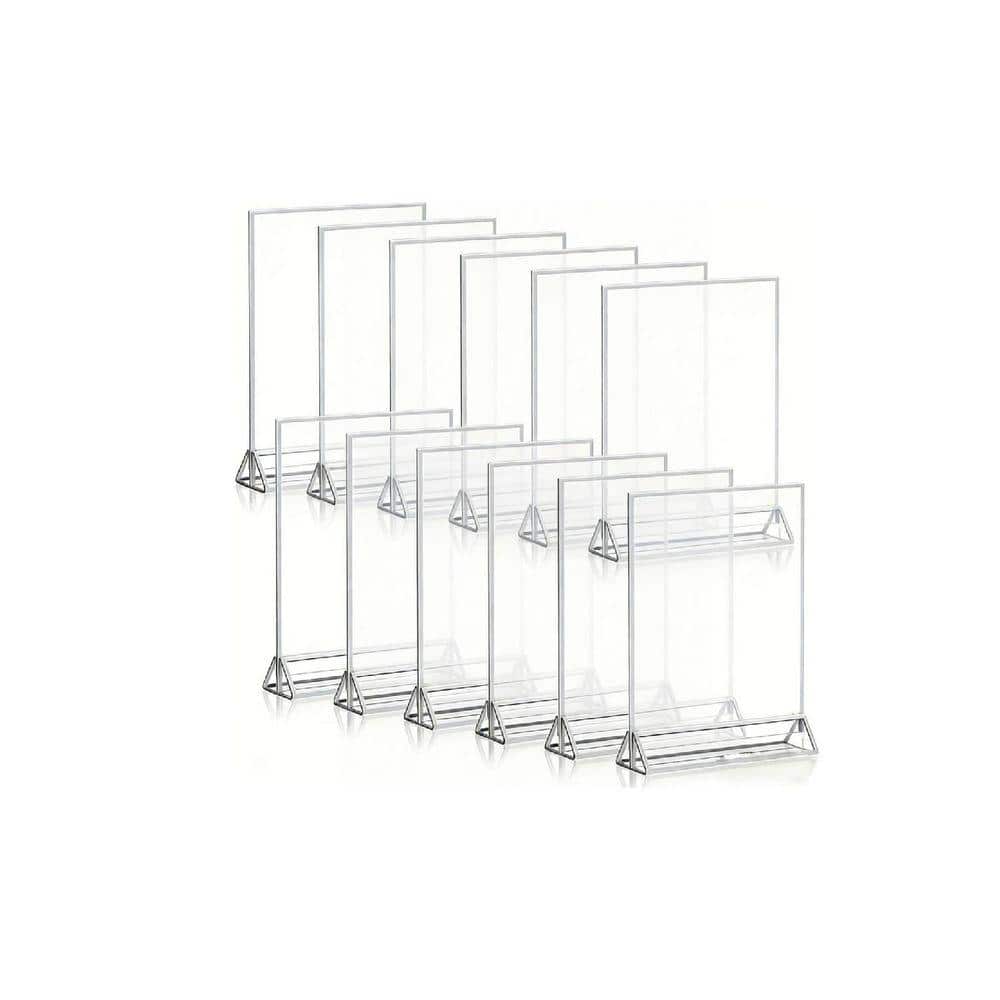 5 in. W x 7 in. H White Acrylic Napkins Sign Holder Set of 12 ...