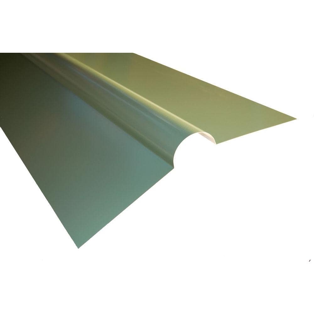 120 in. x 17 in. x 3 in. Patina Green Galvanized Steel Ridge Cap TRIM ...