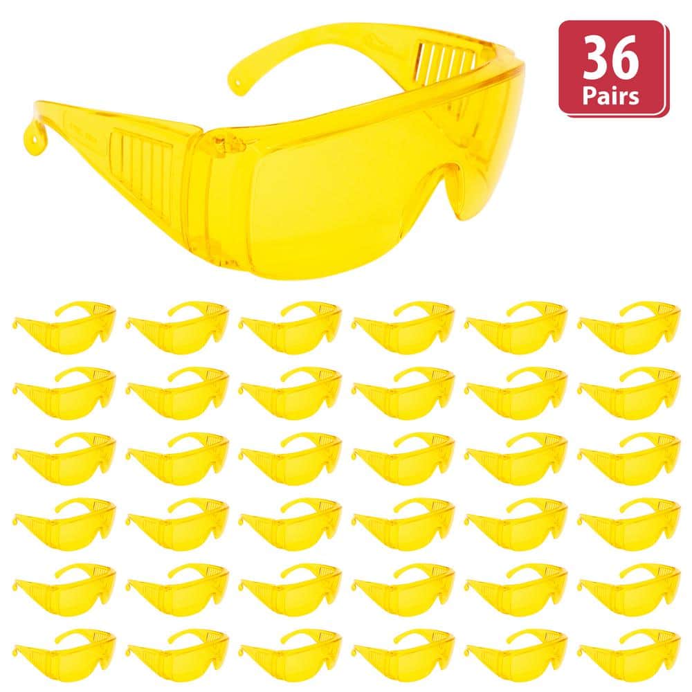 BISON LIFE Diamont Vented Over Clear Safety Glasses, ANSI Z87.1, Anti ...