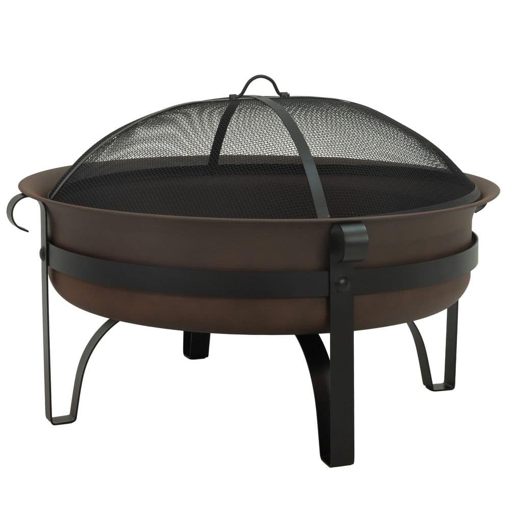 Reviews for Sunnydaze 34 in. Cauldron Style Steel Fire Pit with Spark ...