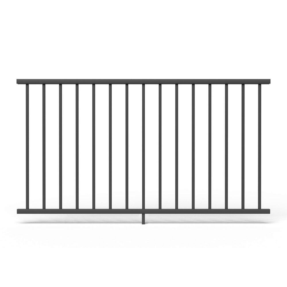 Deckorators Contemporary 42 in. x 72 in. Textured Black Aluminum Pre ...