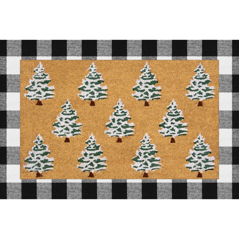 Home Accents Holiday Tree Forest 24 in. x 36 in. Holiday Layering Mat ...