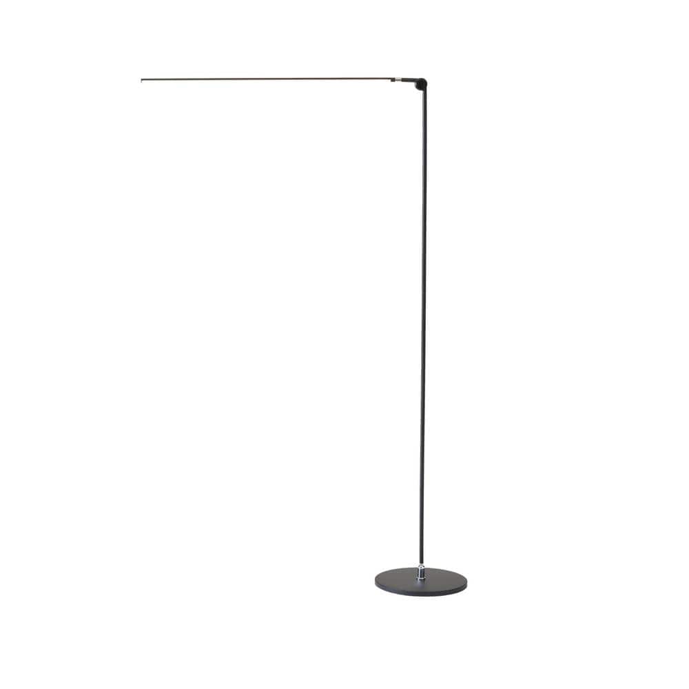 Brightech Libra 64.5 in. Classic Black Industrial 1-Light Dimmable and ...