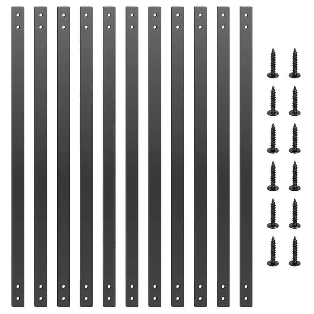 Afoxsos 32.25Inch Metal Deck Spindles Flat Straight Balusters with ...