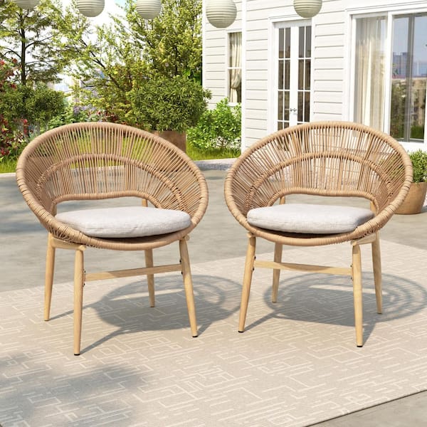 CHRISTOPHER KNIGHT HOME Cyril Papasan Patio Faux Rattan and Metal ...