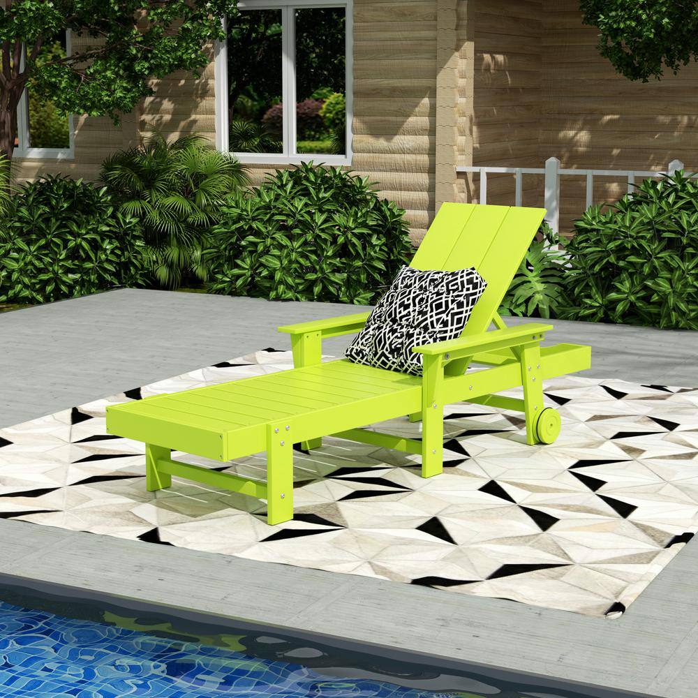 WESTIN OUTDOOR Shoreside Lime Fade Resistant All Weather HDPE Plastic ...