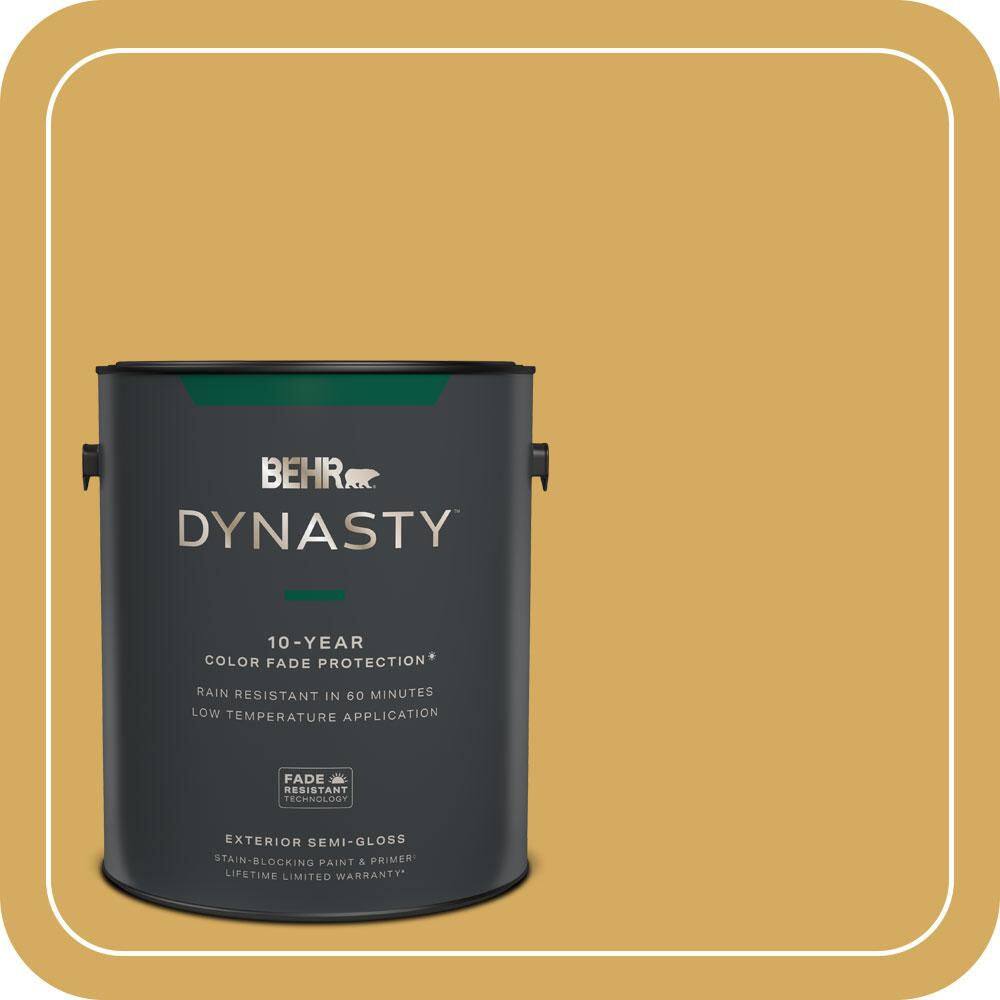 BEHR DYNASTY 1 gal. #350D-5 French Pale Gold Semi-Gloss Exterior Stain ...
