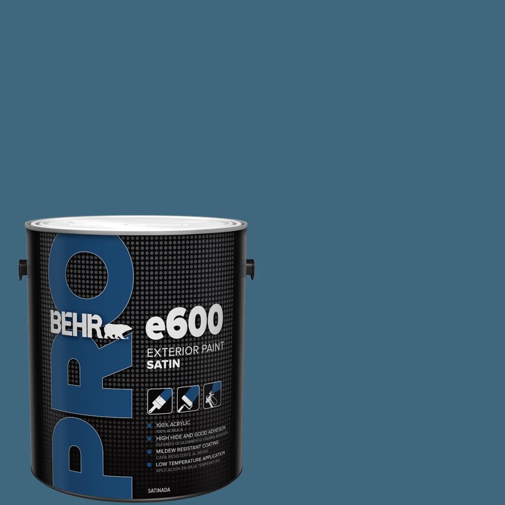 BEHR PRO 1 gal. #MQ5-61 Ocean Storm Satin Exterior Paint PR64301 - The ...