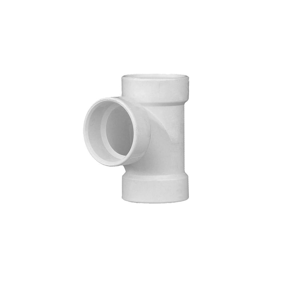 VPC 2 in. PVC DWV All Hub Sanitary Tee Fitting 34-LP400-020B - The Home ...