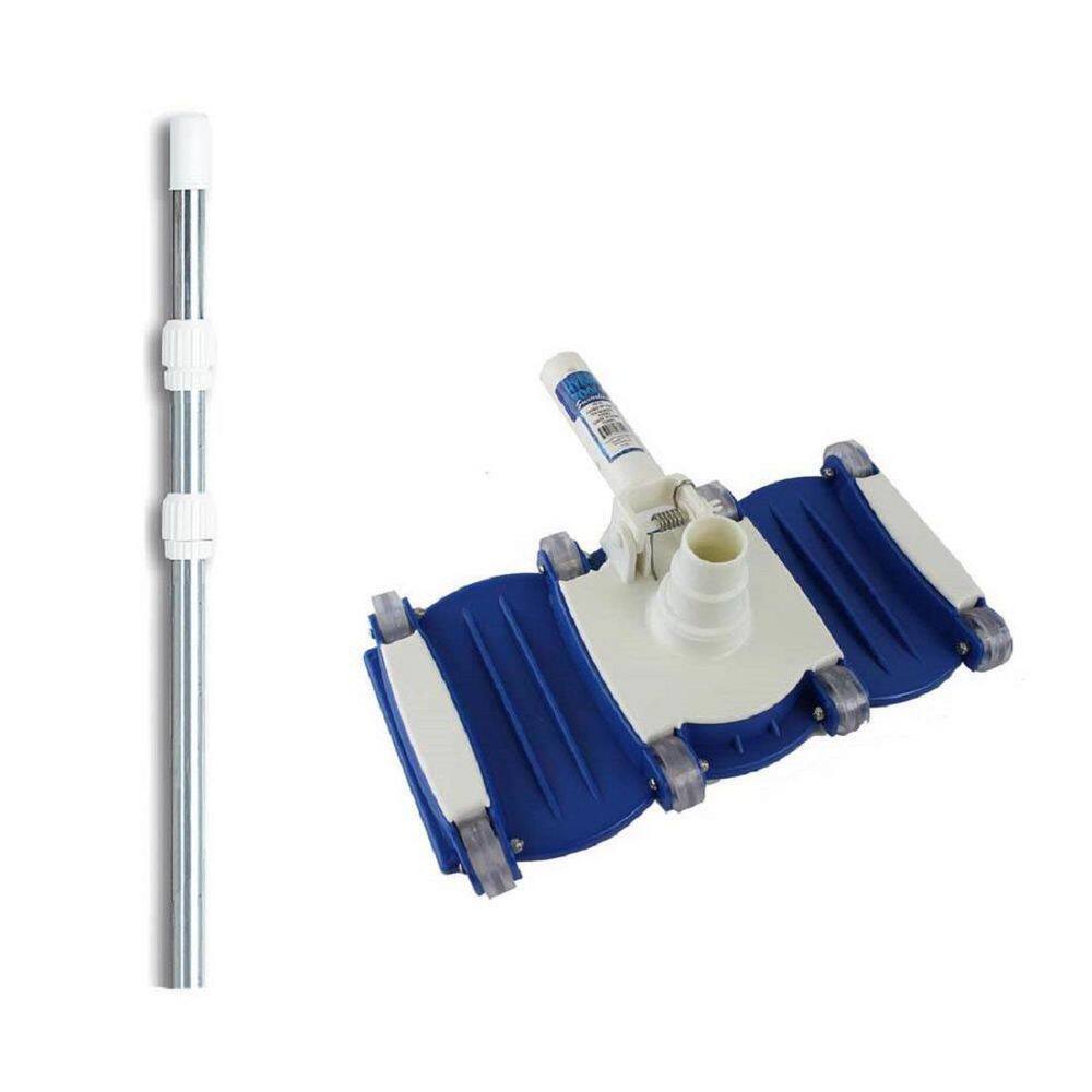HYDROTOOLS Swimming Pool Vacuum Cleaner Vac Head with 4 ft. to 12 ft ...