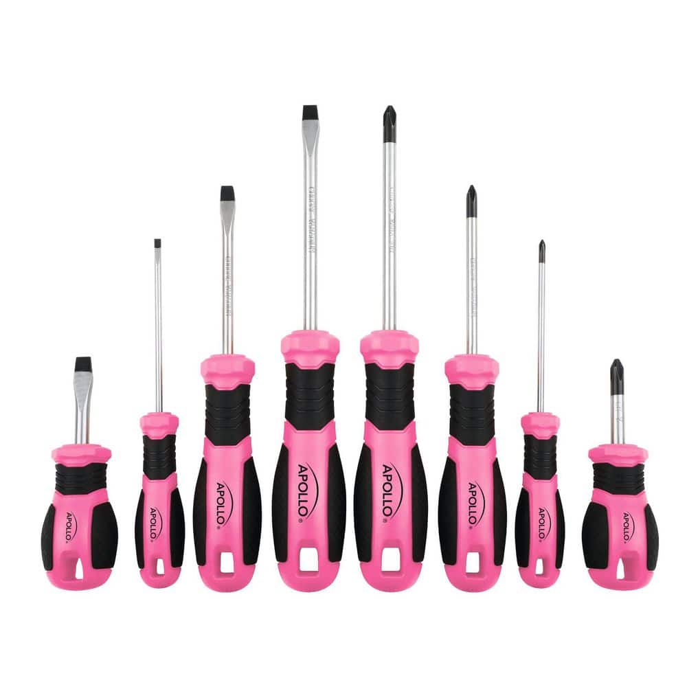 Apollo Phillips and Slotted Screwdriver Set (8-Piece) DT5018P - The Home Depot