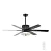 Nestfair 52 in. LED Modern Indoor Matte Black Ceiling Fan with Remote ...