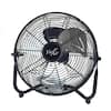 20 in. 3-Speed High Velocity Industrial Metal Floor Fan with Tilting ...