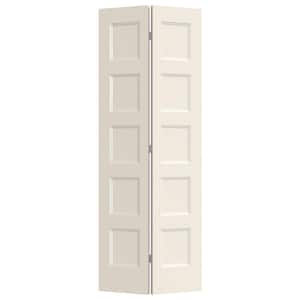 JELD-WEN 30 in. x 80 in. Conmore Primed Smooth Molded Composite Closet ...