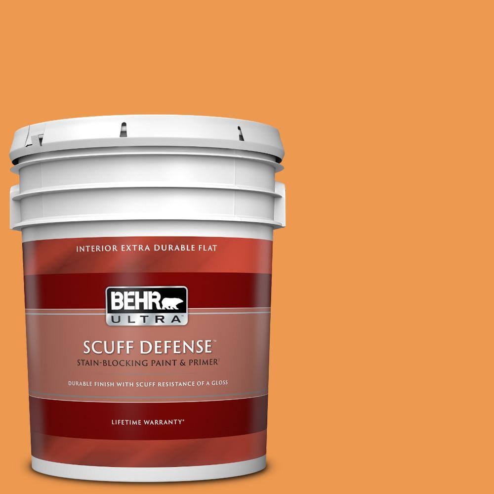 BEHR ULTRA 5 gal. #270B-6 Autumn Orange Extra Durable Flat Interior ...