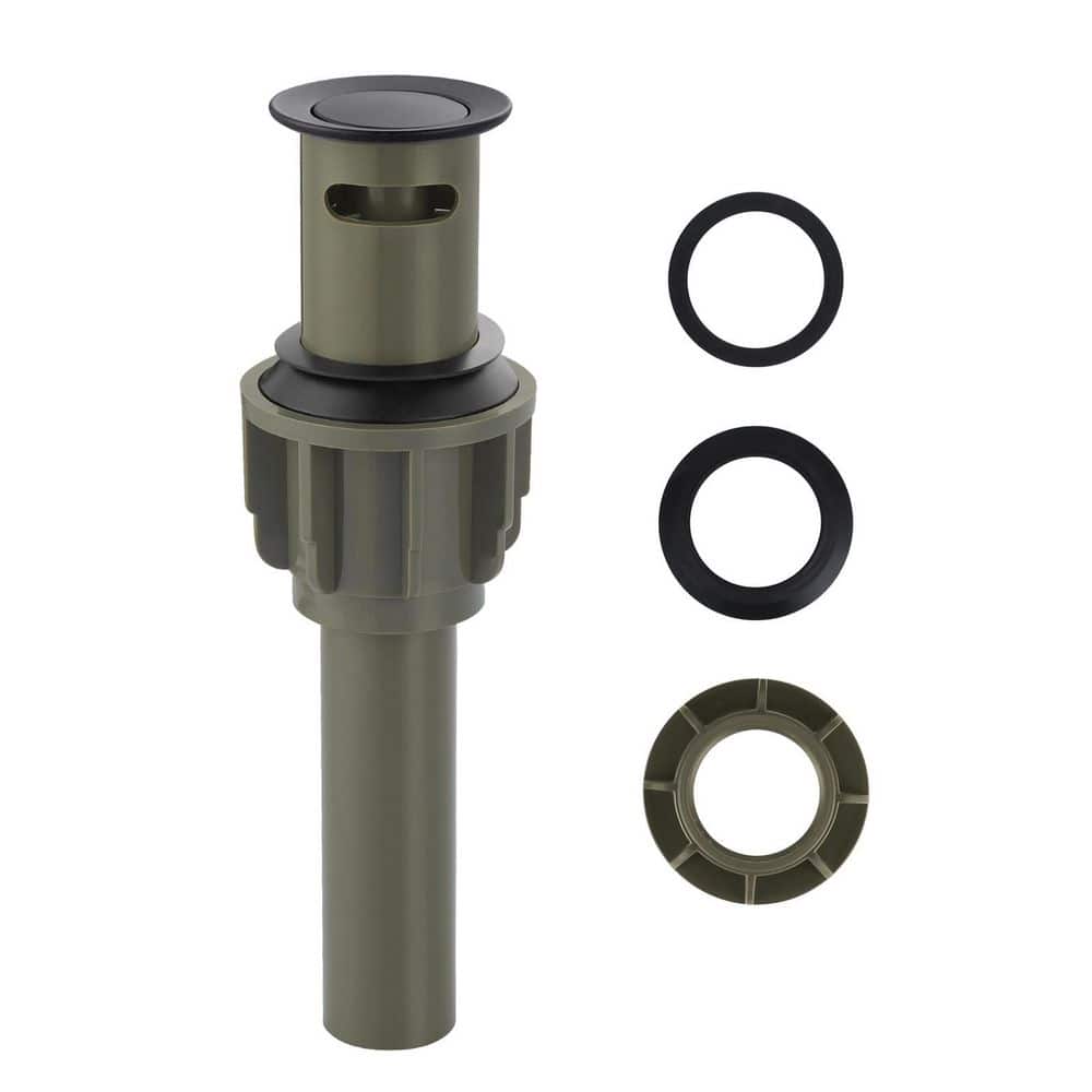 VEVETTA ABS Pop-Up Drain Assembly with Overflow for Bathroom Sink in ...