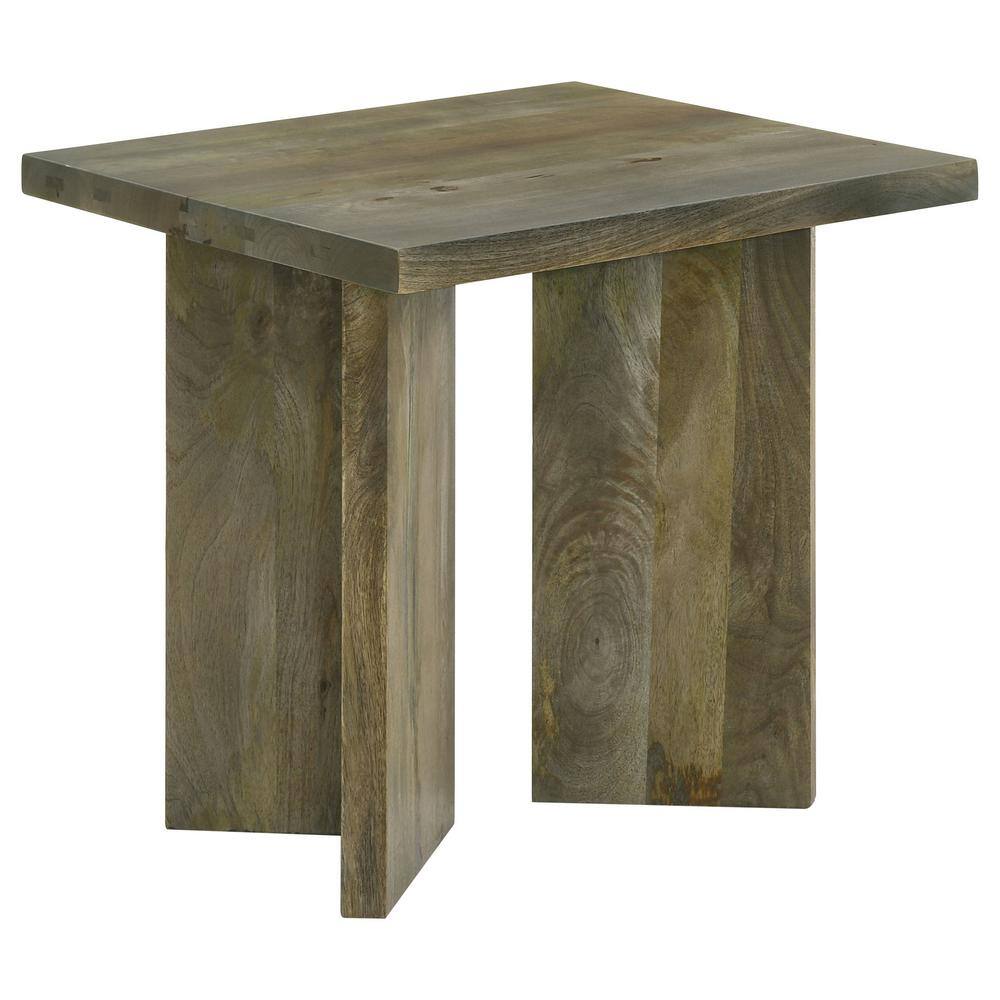 Coaster Andando 22 in. Mango Brown Rectangular Solid Wood End Table ...