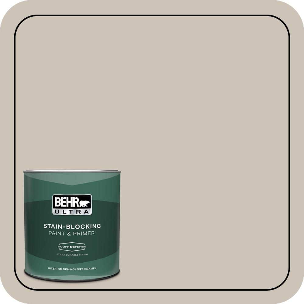 BEHR ULTRA 1 qt. #720C-3 Wheat Bread Extra Durable Semi-Gloss Enamel ...