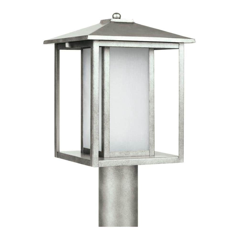 Generation Lighting Hunnington 1-Light Outdoor Weathered Pewter Post ...