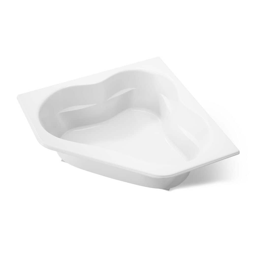 KOHLER Tercet 60 in. x 60 in. Neo Angle Soaking Bathtub with Center ...