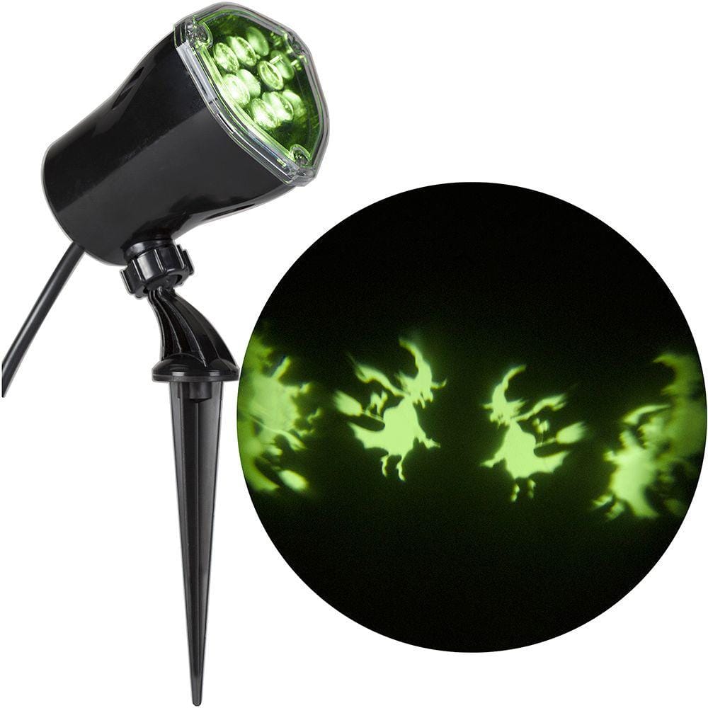 LightShow Whirl-A-Motion Witches with Cats Green Projection Spotlight ...